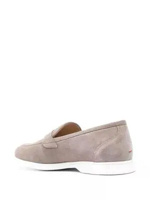 Kiton Penny Slot Suede Loafers