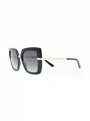 Dolce & Gabbana Embossed Square-frame Sunglasses