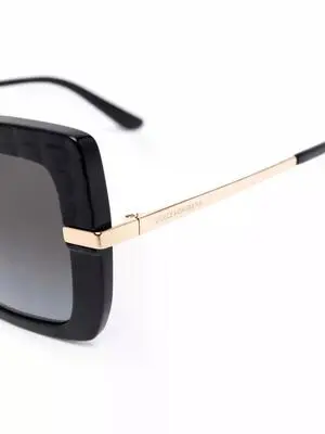 Dolce & Gabbana Embossed Square-frame Sunglasses
