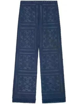 Alanui Fringed Open Knit Trousers