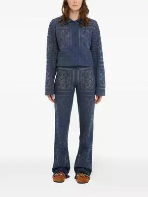 Alanui Fringed Open Knit Trousers