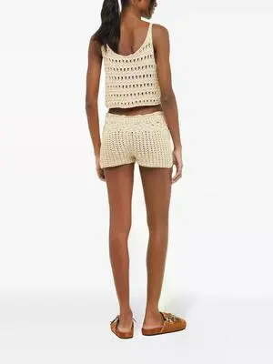 Alanui Conch Shell Woven Cotton Shorts
