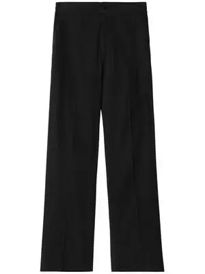 Burberry Pressed-crease Cotton Trousers - Black