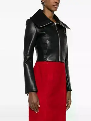 Alexander McQueen Folded-collar Leather Jacket