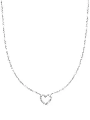 VEYNOU 14kt White Gold Diamond Heart Necklace - Silver