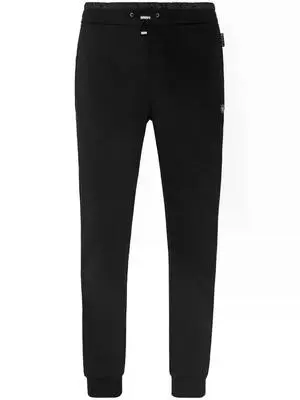 Philipp Plein Logo-patch Drawstring Track Pants - Black