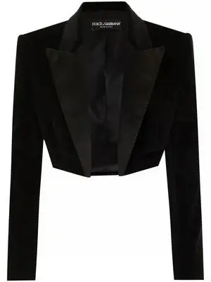 Dolce & Gabbana Velvet Cropped Blazer