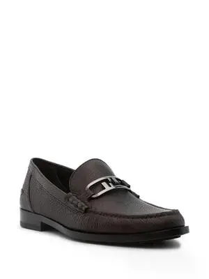 Fendi O’lock Leather Loafers - Brown
