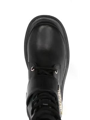 Just Cavalli Logo-plaque Combat Boots