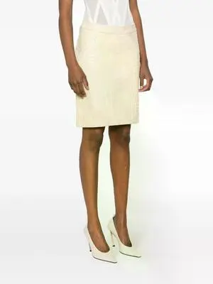 TOM FORD Patent Crocodile-embossed Mini Skirt
