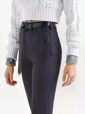 Prada Gabardine Wool Flared Trousers