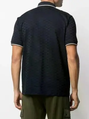 Emporio Armani Textured Knit Polo Shirt