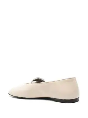 GIUSEPPE ZANOTTI Crystal-embellished Ballet Flats