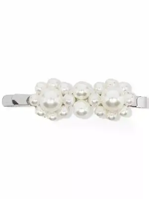 Simone Rocha Pearl-embellished Hair Clip - Silver
