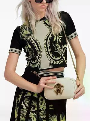 Roberto Cavalli Mirror Snake-plaque Shoulder Bag
