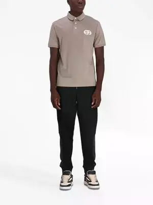 Emporio Armani Logo-patch Button-fastening Polo Shirt