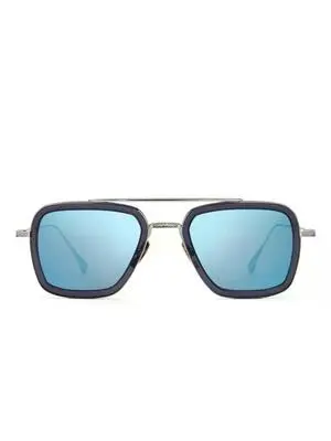 Dita Geometric Sunglasses With Double Bridge - Grey