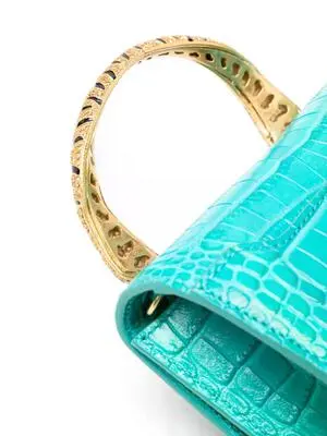 Roberto Cavalli Roar Leather Tote Bag - Blue