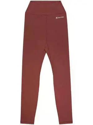SPORTY & RICH Runner Script High-waisted Leggings - Red