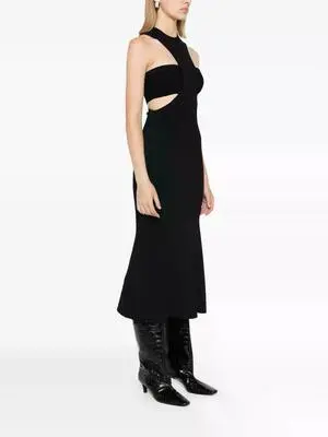 Alexander McQueen Slashed Harness Midi Dress