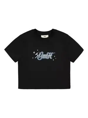GMBH Logo-print Cropped T-shirt