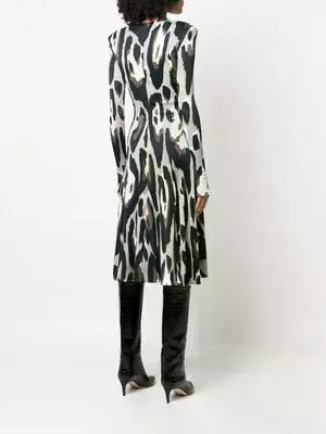 Roberto Cavalli Animal-print Wrap Midi Dress