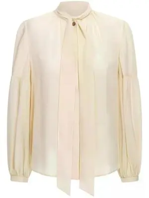Roberto Cavalli Tie Detailed Blouses