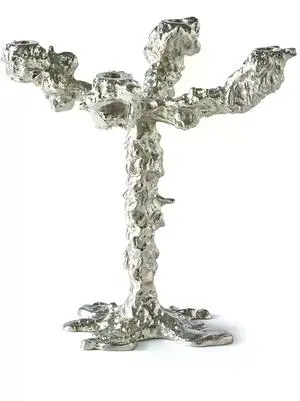 POLSPOTTEN Drip 4 Candle Holder - Silver