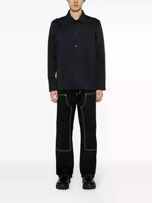 ALPHA TAURI Logo-appliqué Button-up Shirt Jacket