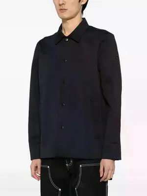 ALPHA TAURI Logo-appliqué Button-up Shirt Jacket