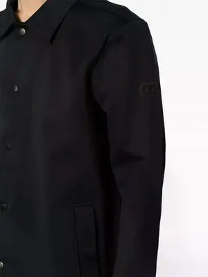 ALPHA TAURI Logo-appliqué Button-up Shirt Jacket