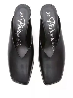3.1 Phillip Lim 68mm Square-toe Mules - Black