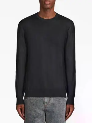 Etro Logo-embroidered Crew-neck Jumper - Black