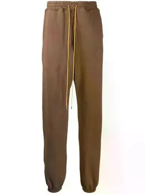 Rhude Drawstring-waist Cotton Track Pants - Brown