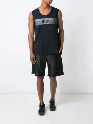 AMIR SLAMA Cotton Logo Print Tank Top