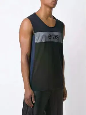 AMIR SLAMA Cotton Logo Print Tank Top