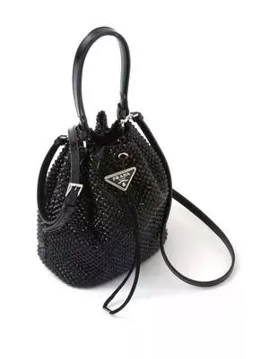 Prada Crystal-embellished Drawstring Bucket Bag
