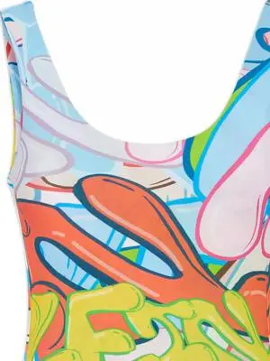 Philipp Plein Graffiti-print Stretch Swimsuit