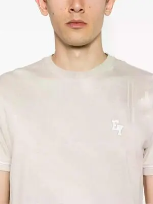 Eleventy Logo-embroidered Cotton T-shirt