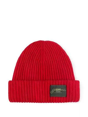 GANNI Logo Patch Beanie