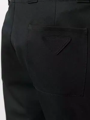 Prada Logo Patch Cropped Trousers
