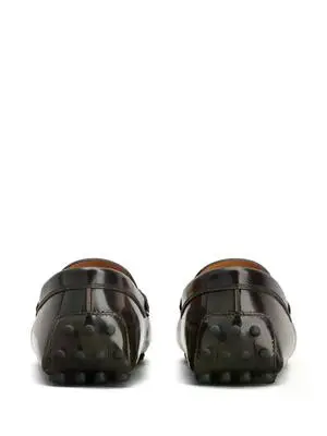 TOD'S Logo-plaque Leather Loafers