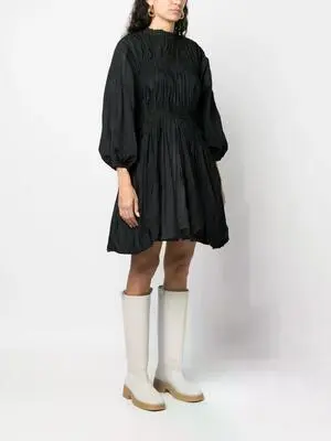 JIL SANDER Long-sleeved Pleated Minidress