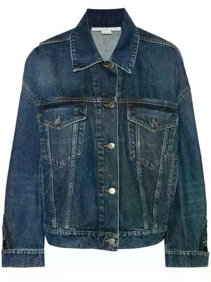 Stella McCartney Lace-detailed Denim Jacket