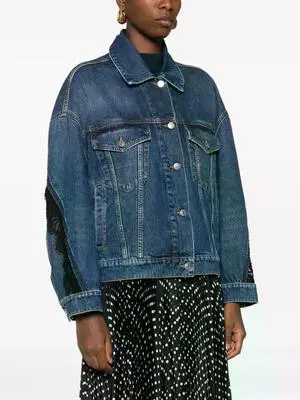 Stella McCartney Lace-detailed Denim Jacket