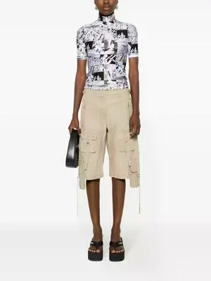 Coperni Funnel-neck Cartoon-print T-shirt