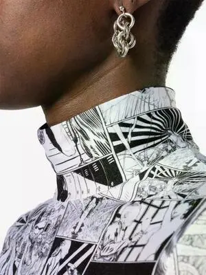 Coperni Funnel-neck Cartoon-print T-shirt
