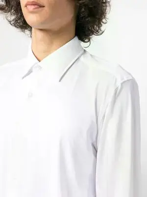 BOSS Pointed-collar Long-sleeve Shirt - White