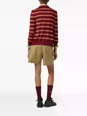 Miu Miu Striped Intarsia-knit Cardigan