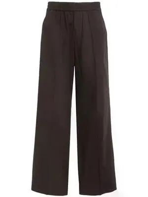 P.a.r.o.s.h Wide-leg Pleated Cotton Poplin Trousers